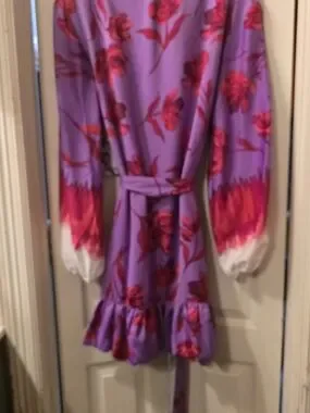 Prabal Gurung | Dresses | Prabal Gurung Purple Dress With Pink Floral ...